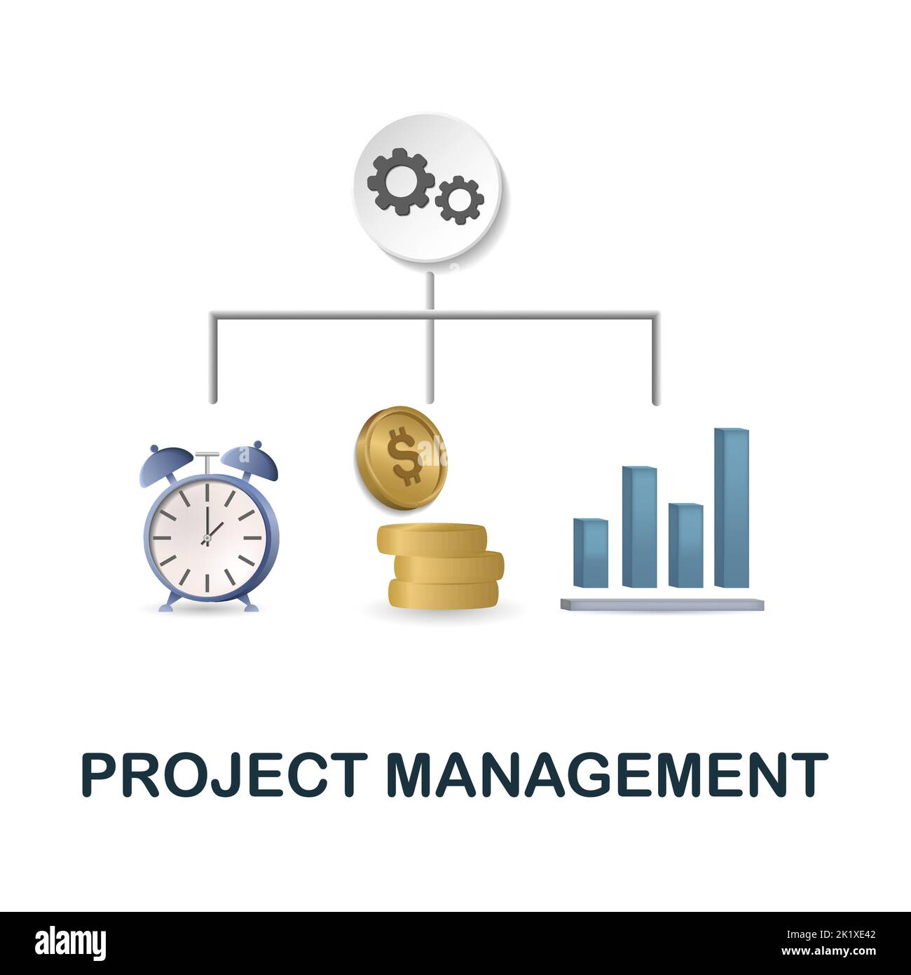 Project Management icon. 3d illustration from company management ...