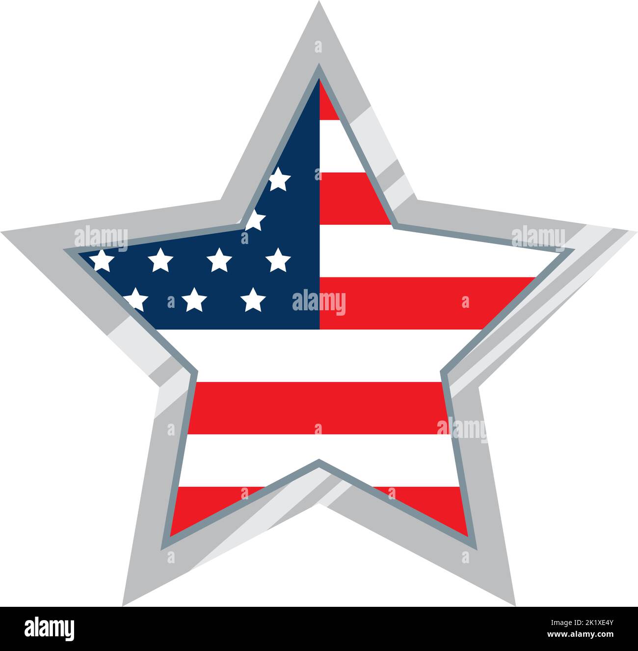 star with usa flag Stock Vector Image & Art - Alamy