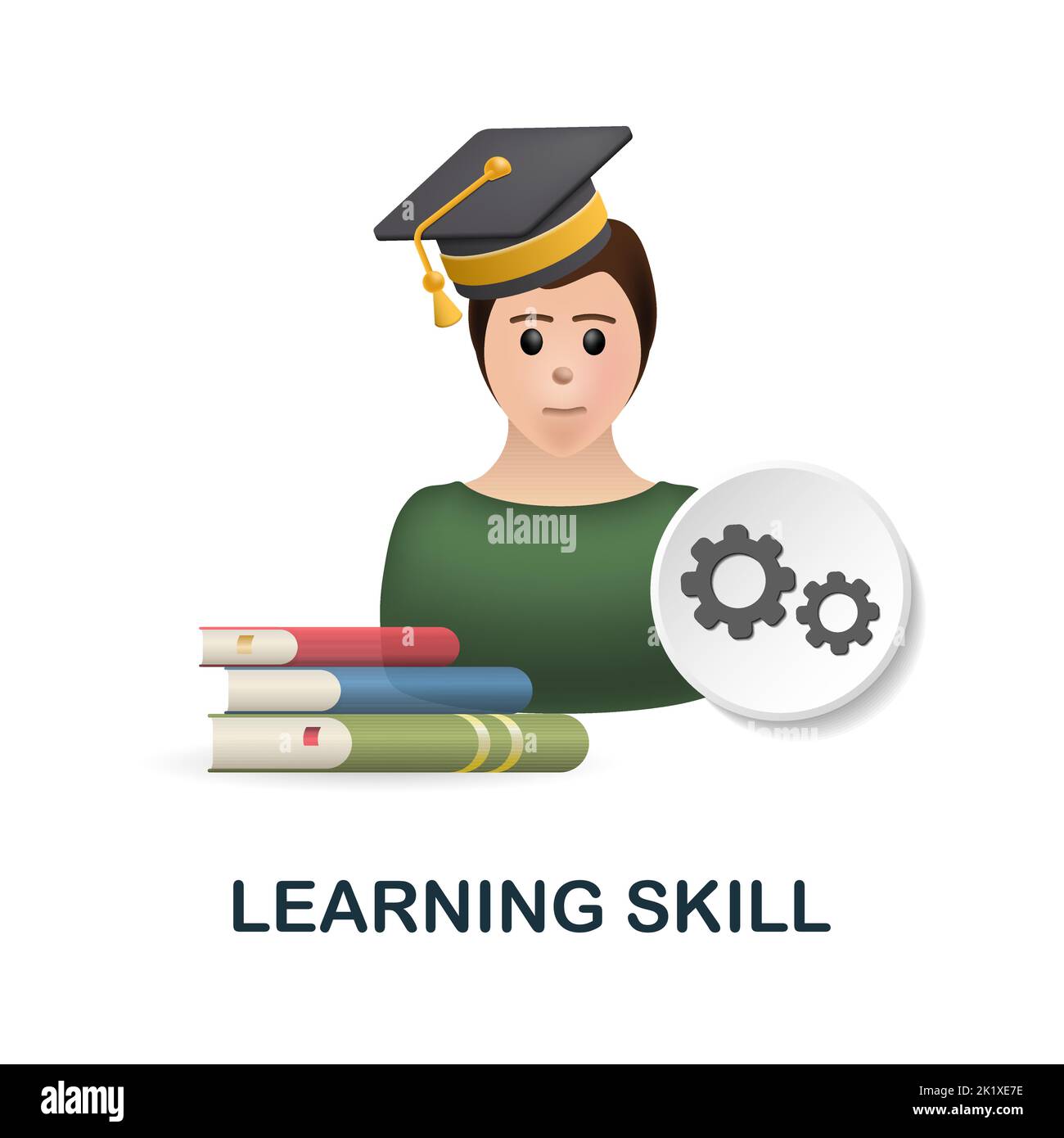 Learning Skill Icon 3d Illustration From Cognitive Skills Collection