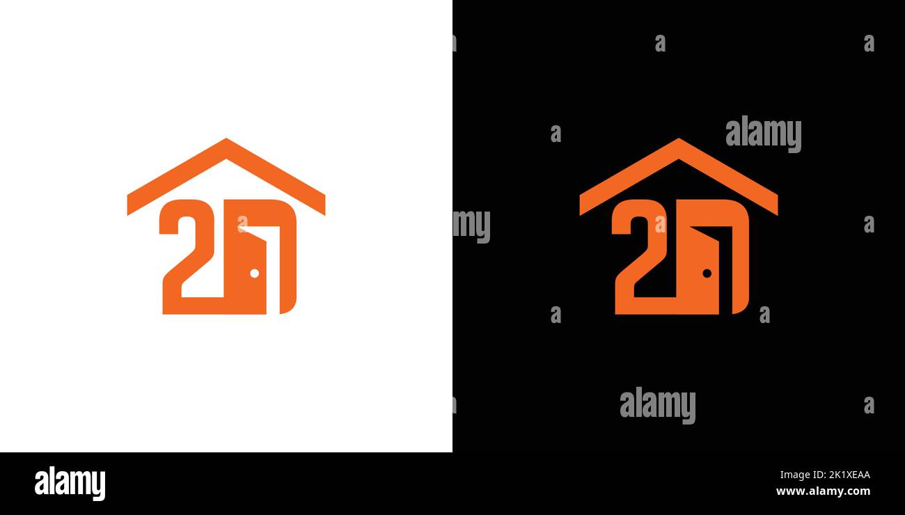 Unique and modern two door logo design Stock Vector Image & Art - Alamy