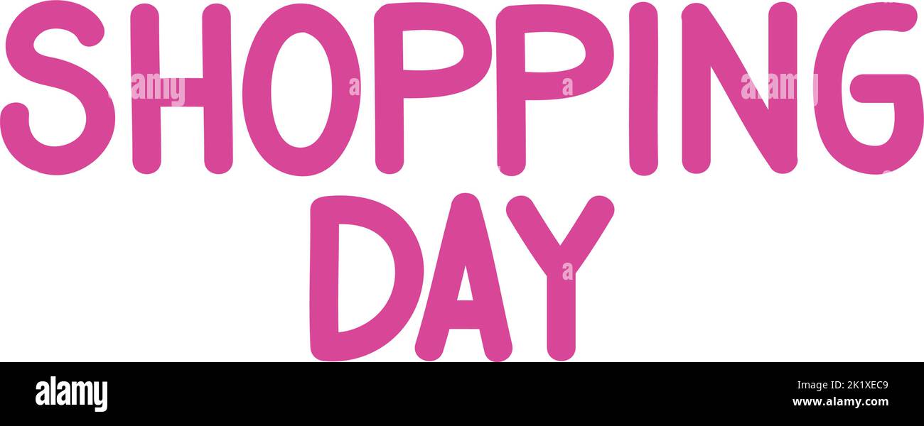 shopping day lettering commercial Stock Vector Image & Art - Alamy