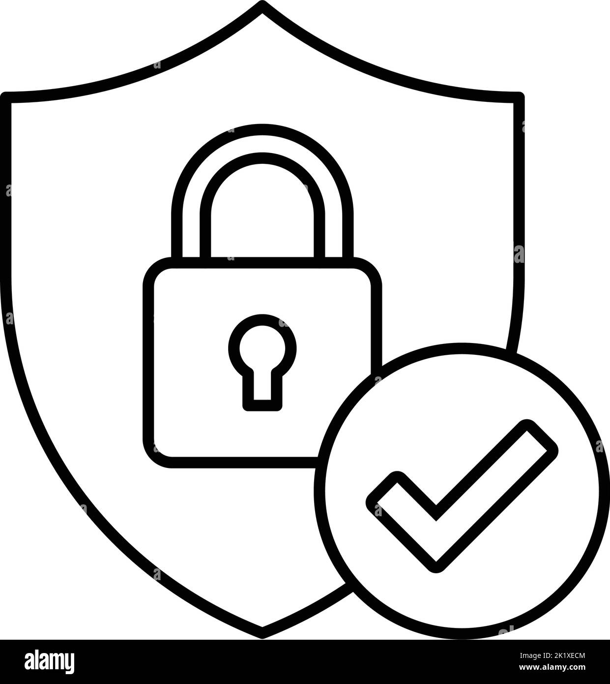 Shield padlock icon simple hi-res stock photography and images - Alamy