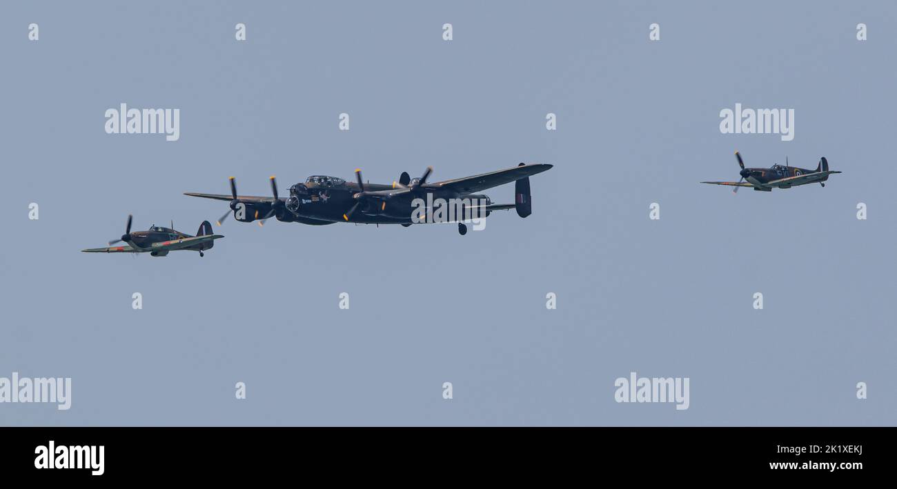 RAF Battle of Britain Memorial Flight displaying at Blackpool Air Show ...