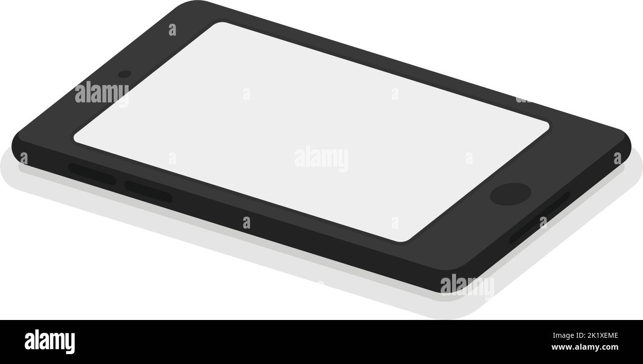 3d isometric smartphone. Flat vector illustration isolated on white ...