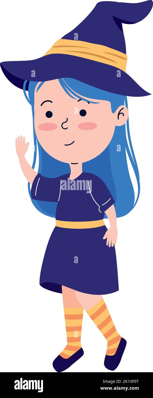 halloween little witch standing Stock Vector Image & Art - Alamy
