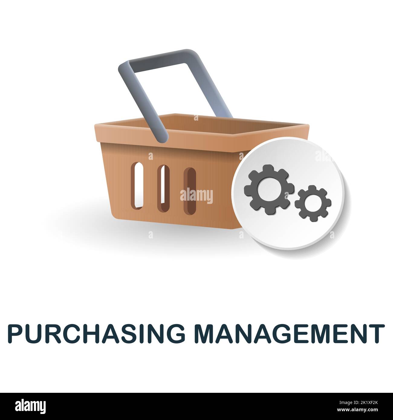 Purchasing Management icon. 3d illustration from company management ...