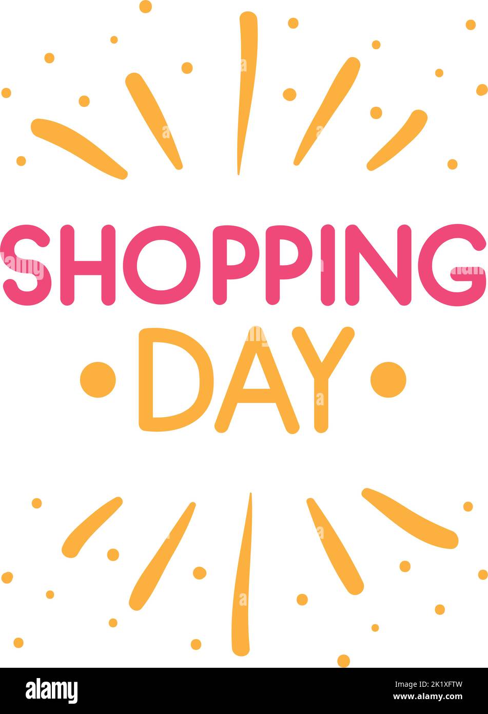 shopping day lettering card Stock Vector Image & Art - Alamy