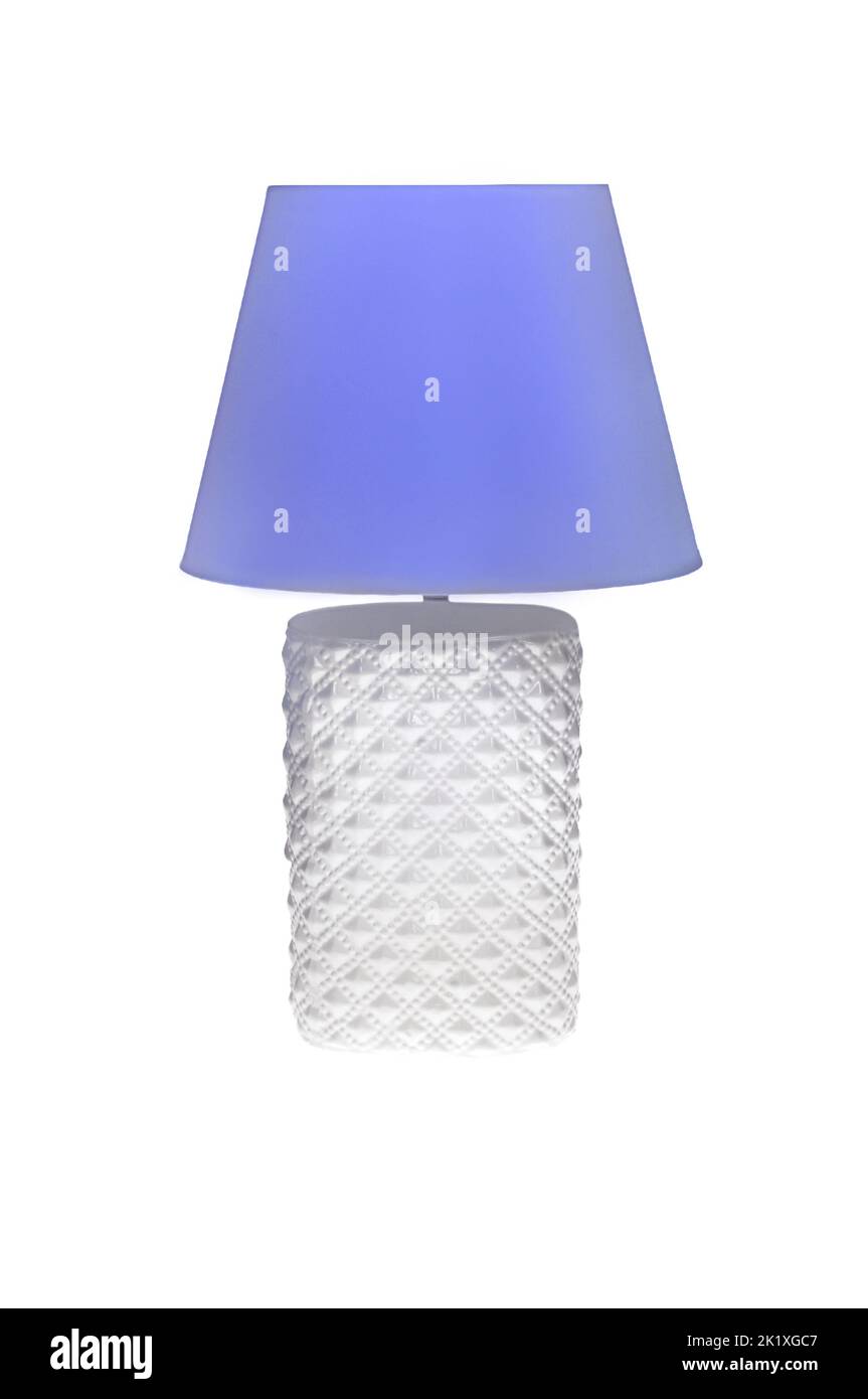 Table lamp beautiful shapes on a white background Stock Photo - Alamy