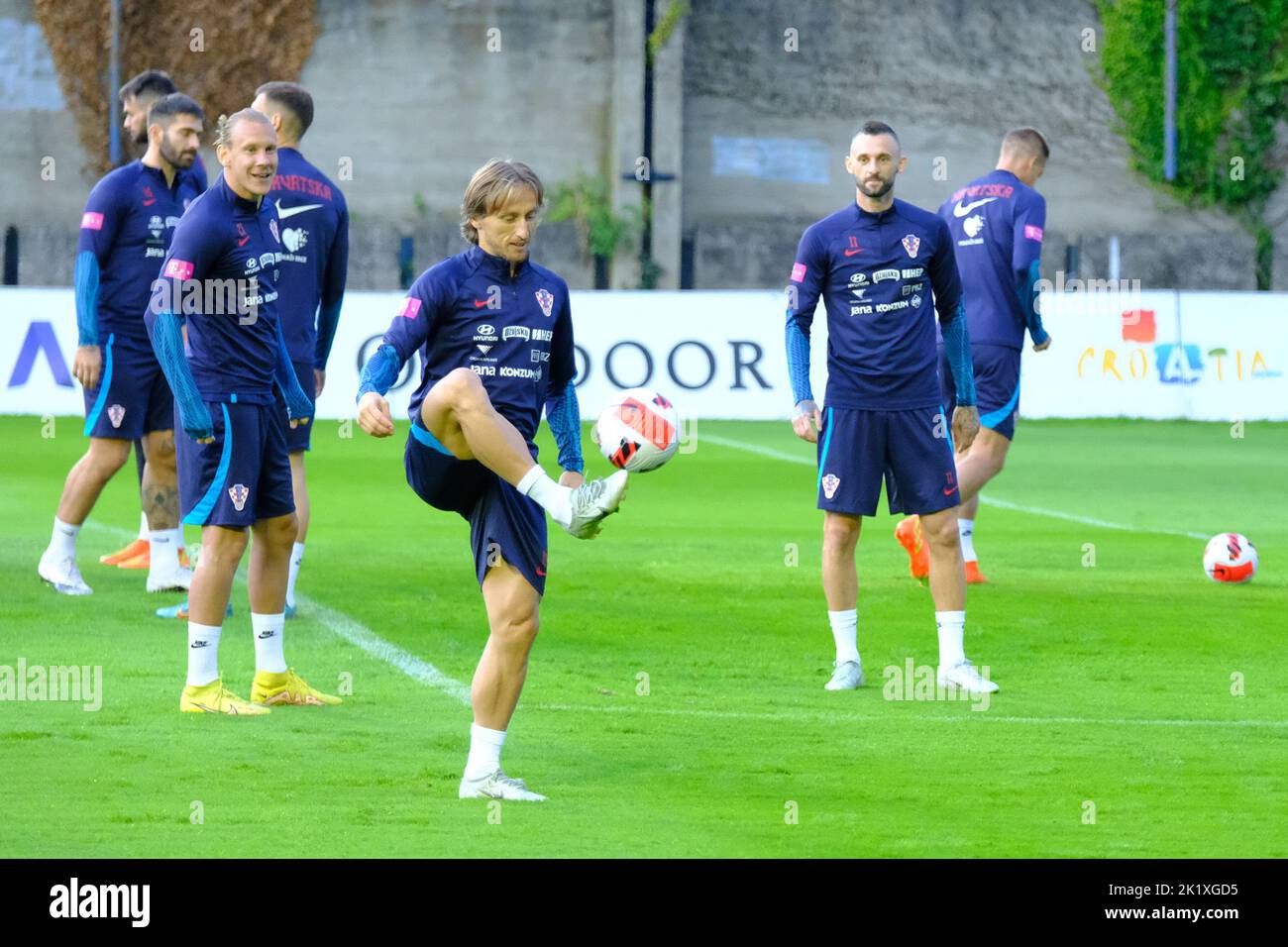 Zagreb, Croatia, September 20, 2022, Domagoj Vida, Luka Modric and ...