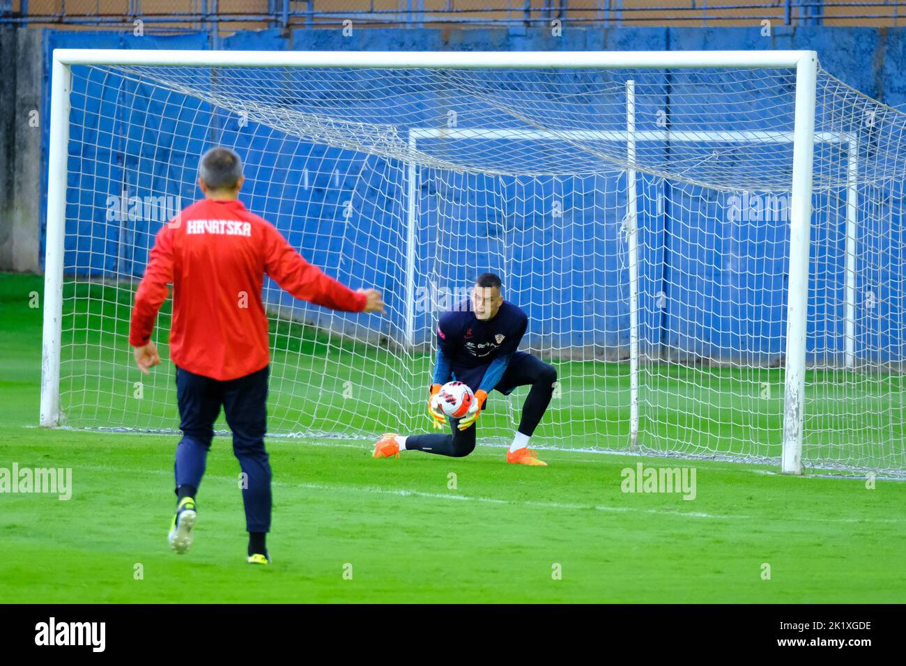 Zagreb, Croatia, September 20, 2022, Lovre Kalinic of Croatia during a ...
