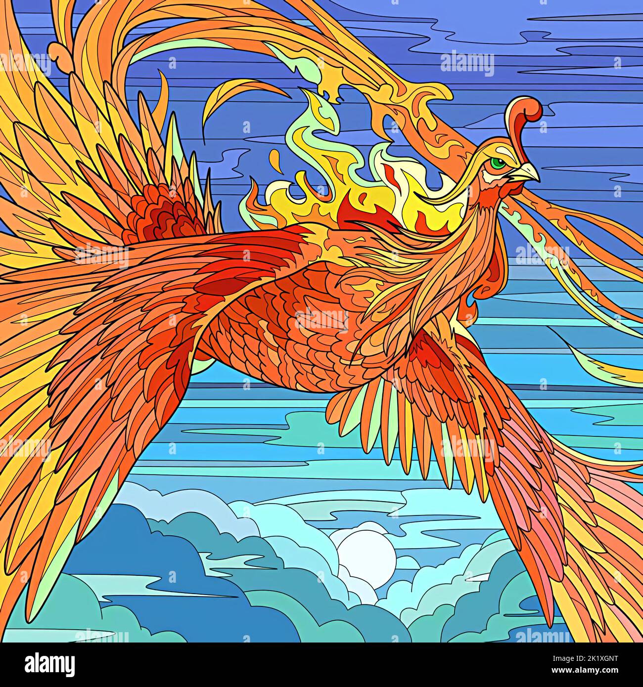 picture of a phoenix flying in the sky Stock Photo - Alamy