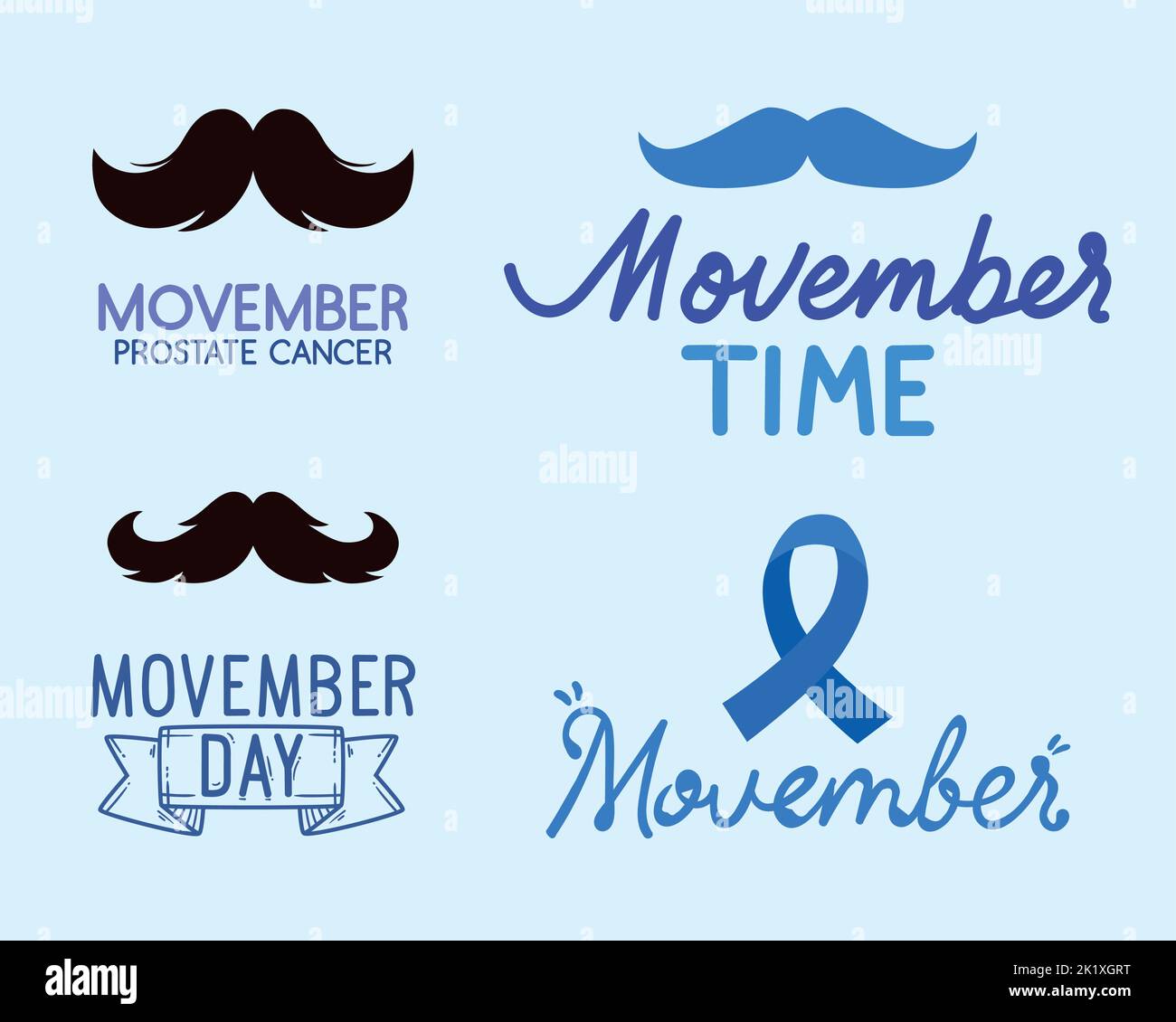 four movember day letterings Stock Vector Image & Art - Alamy
