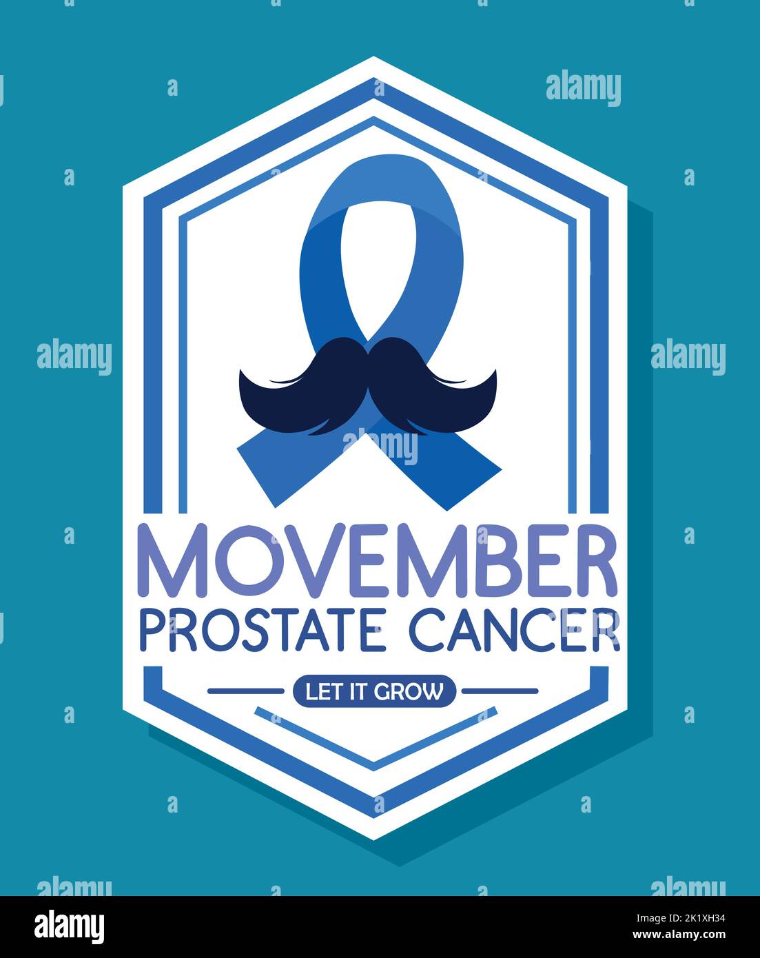 Movember Prostate Cancer Lettering Stock Vector Image And Art Alamy