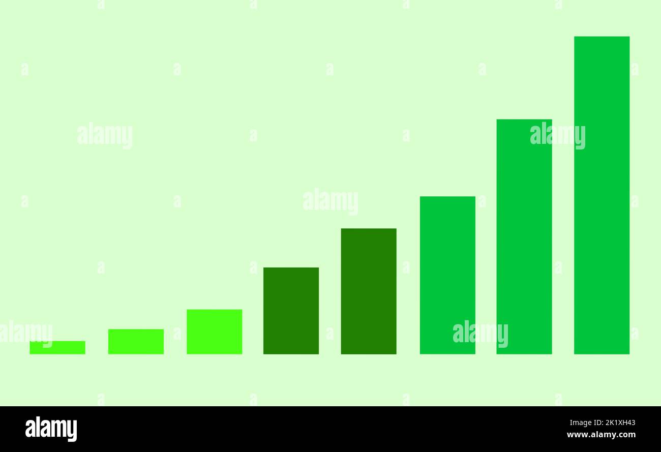 A green chart graph illustration Stock Photo - Alamy