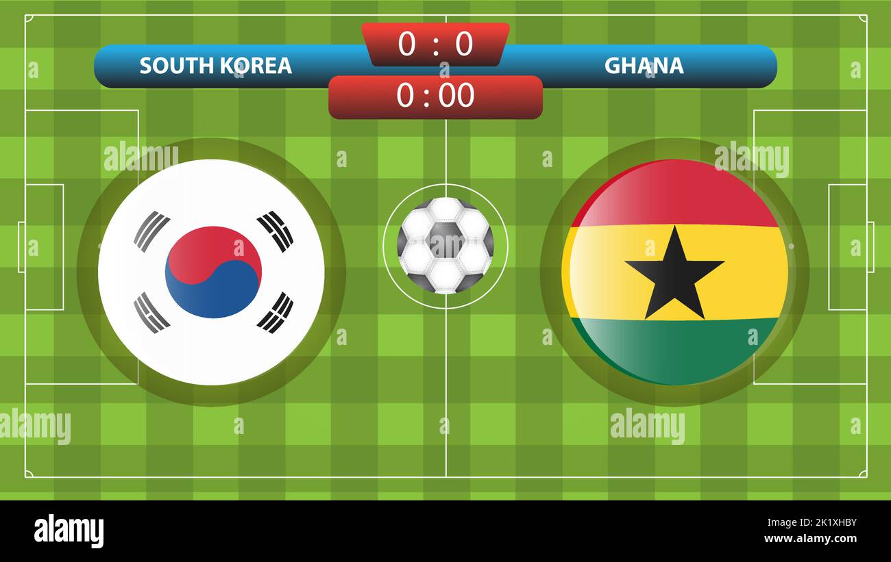 Announcement of the match between the South Korea and Ghana as part of ...