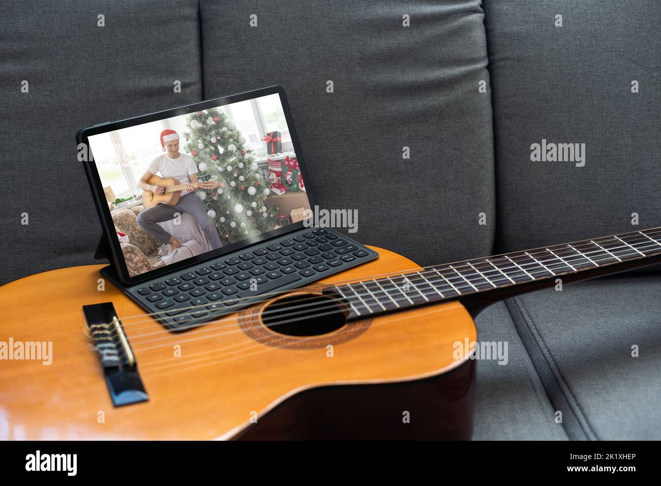 Online guitar tutor hi-res stock photography and images - Alamy