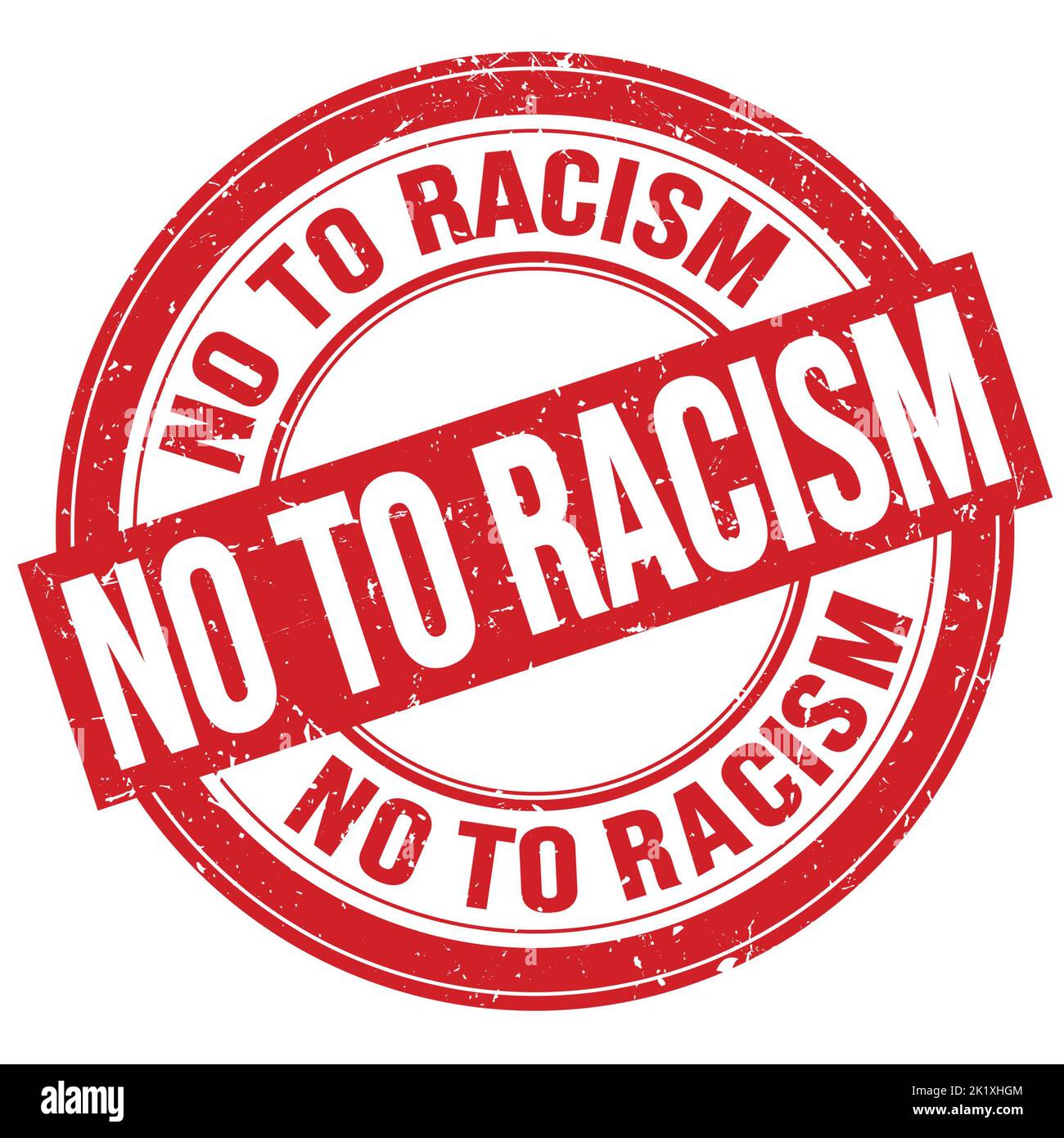 NO TO RACISM text written on red round grungy stamp sign Stock Photo ...
