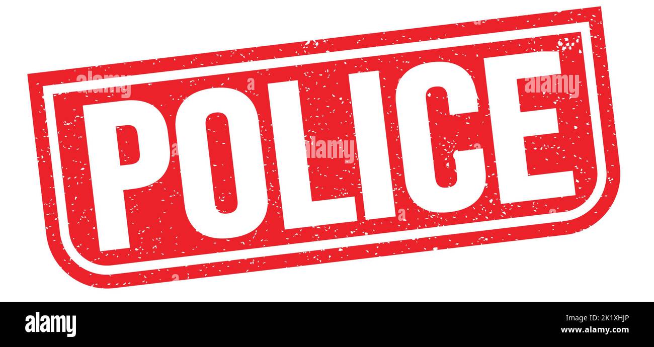 POLICE text written on red grungy stamp sign Stock Photo - Alamy