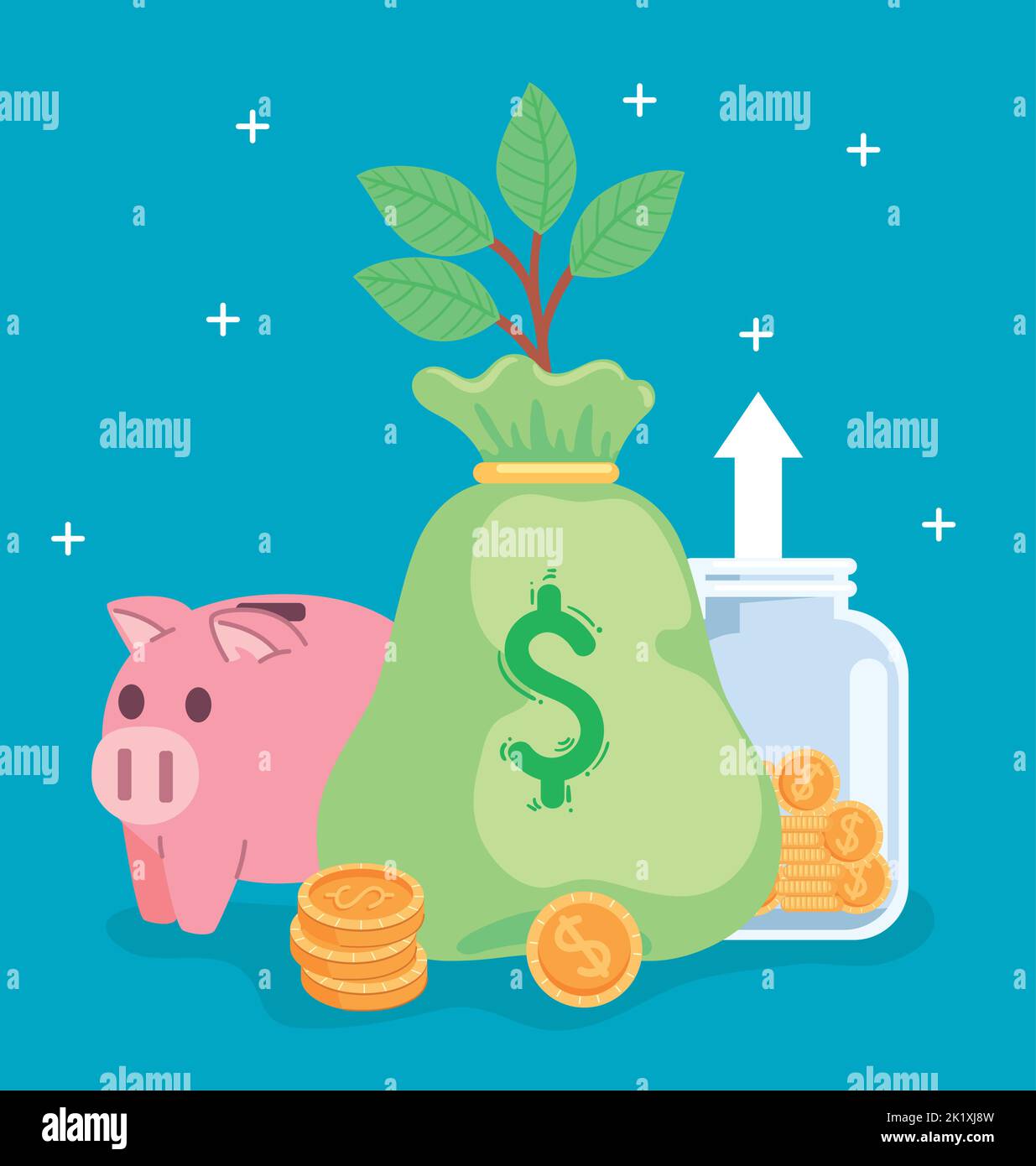 savings money containers Stock Vector Image & Art - Alamy