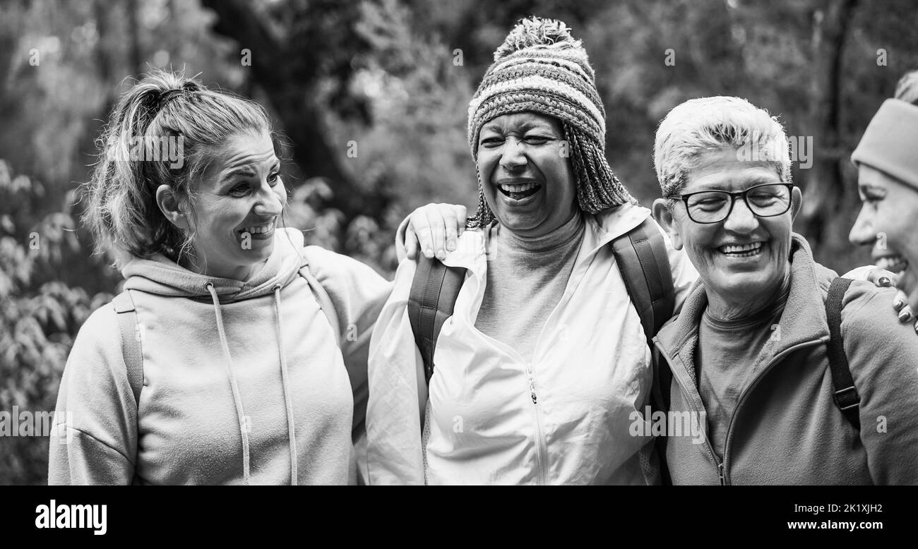 Young multiracial women in Black and White Stock Photos & Images - Alamy