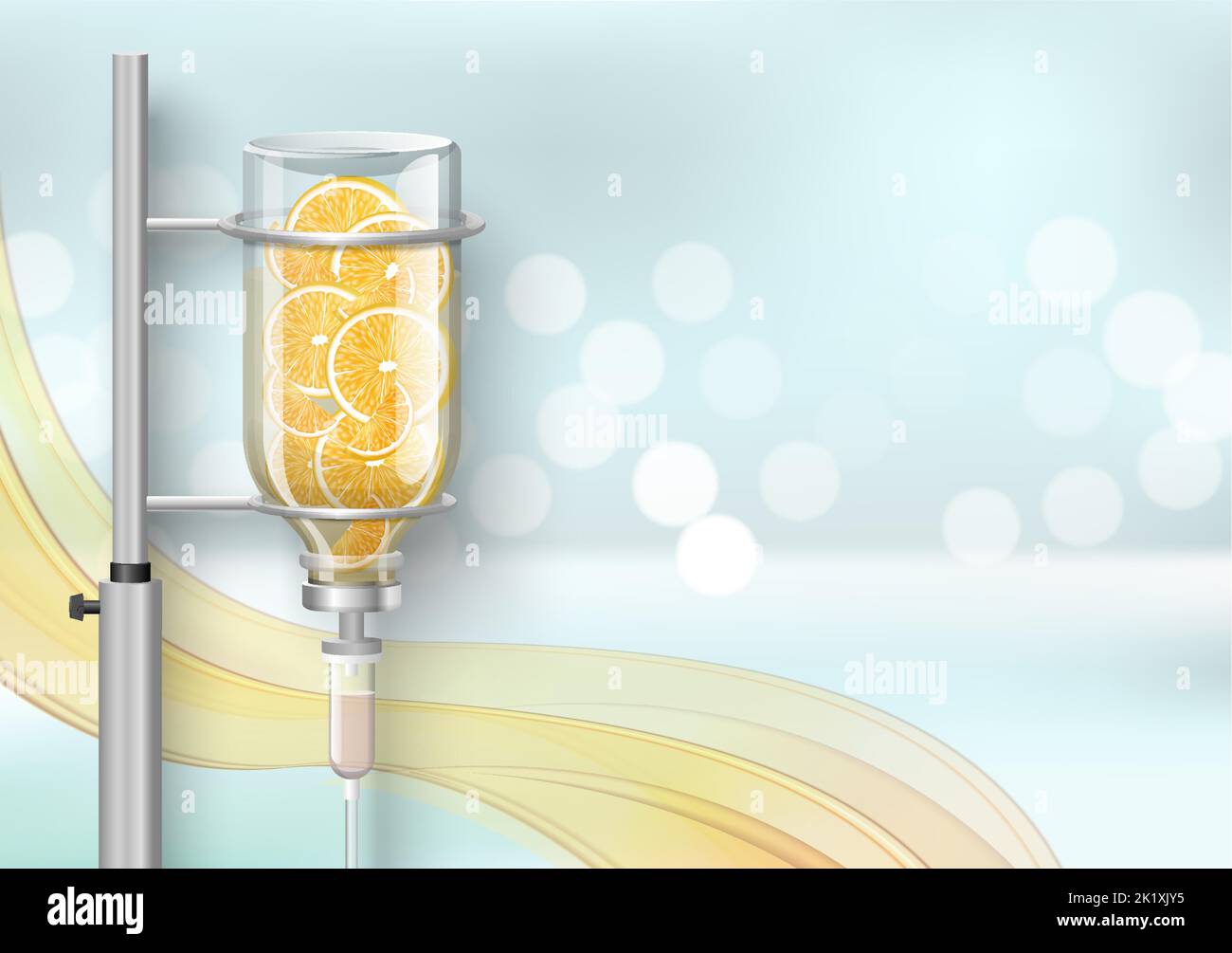 Medical dropper system for vitamin infusion vector Stock Vector Image ...
