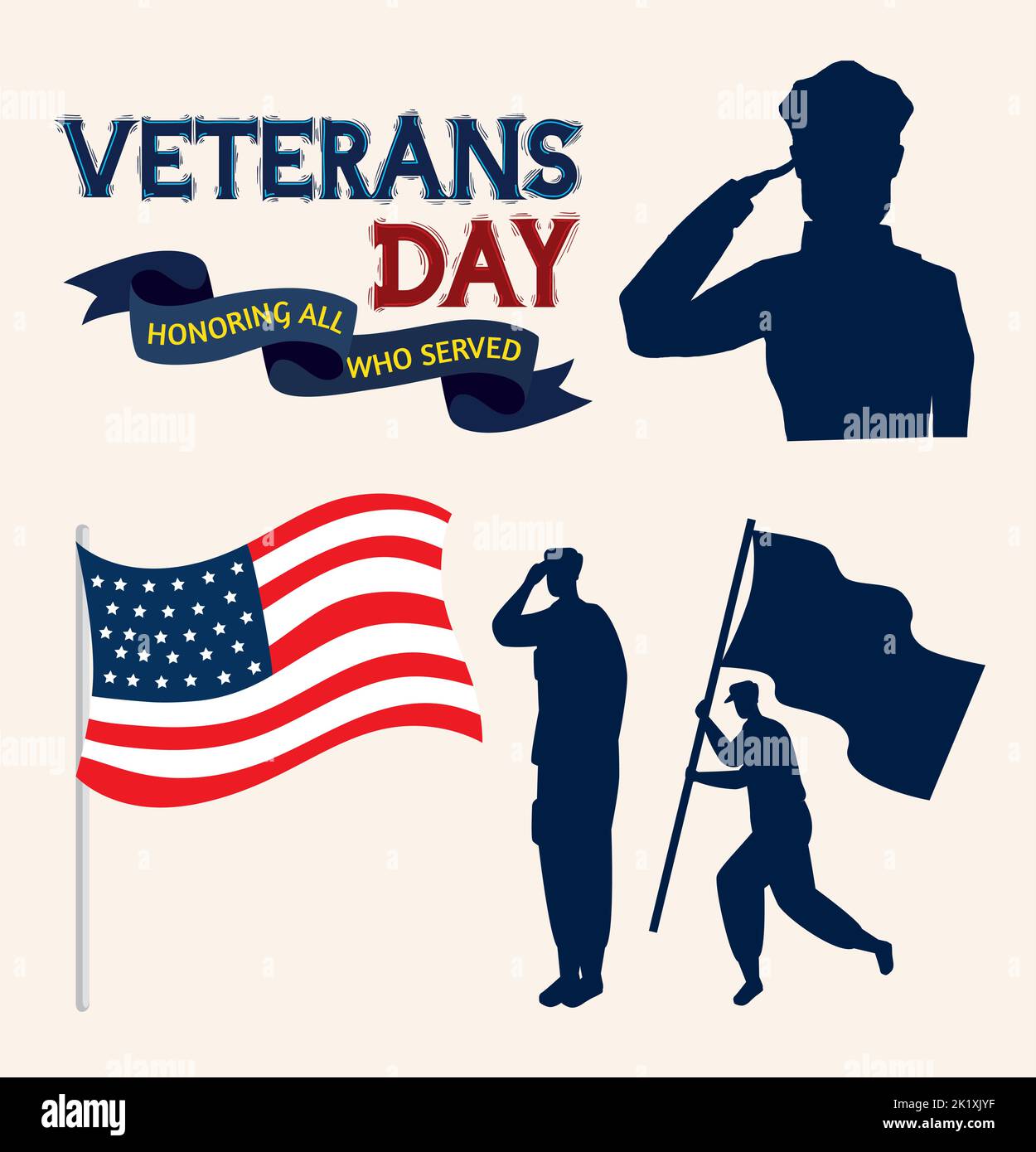 veterans day five icons Stock Vector Image & Art - Alamy