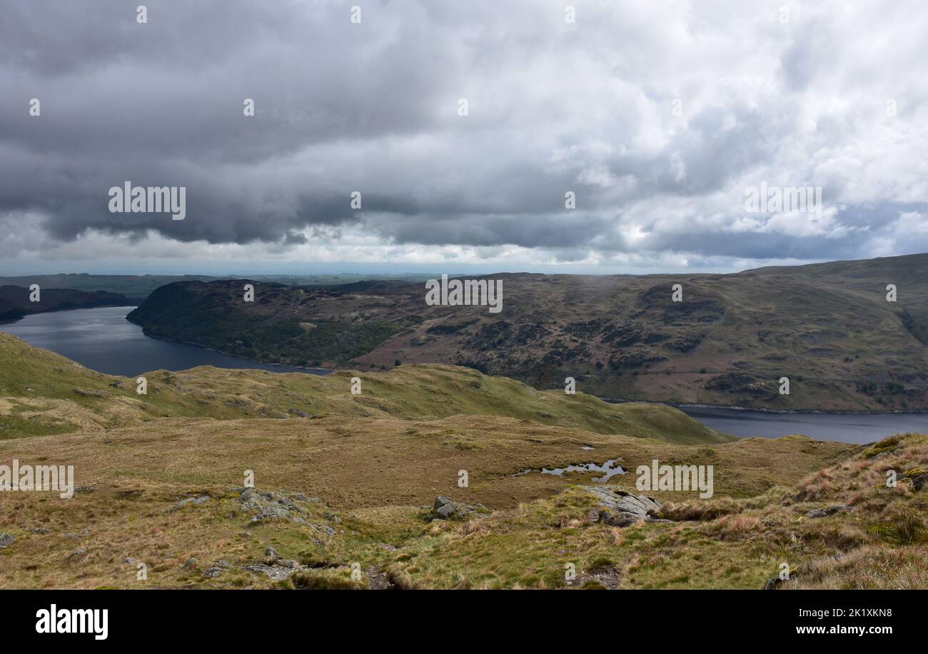 Dark gray storm clouds over Haweswater Resevoir in Northern Engalnd ...