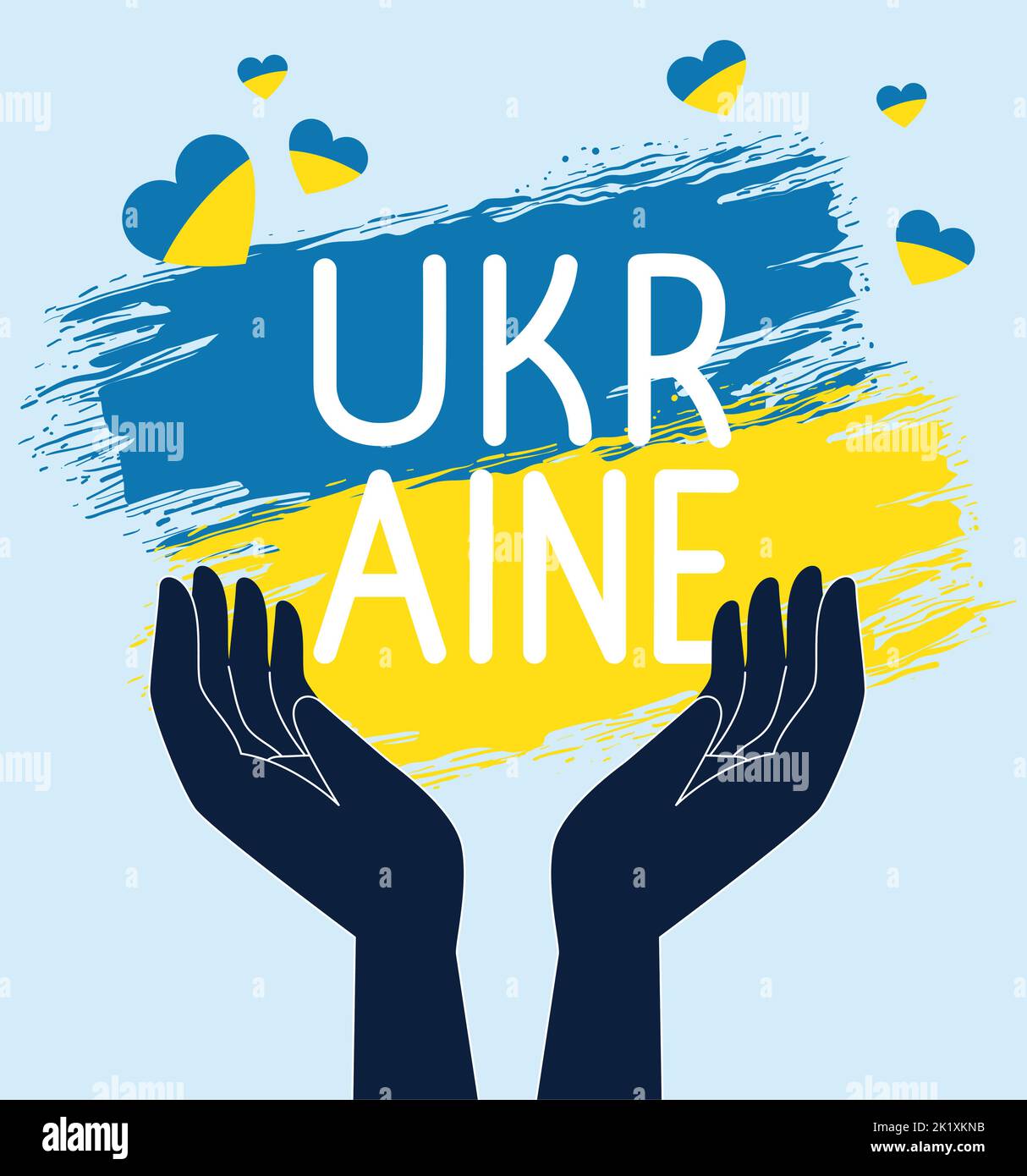 Ukraine lettering in flag Stock Vector Image & Art - Alamy