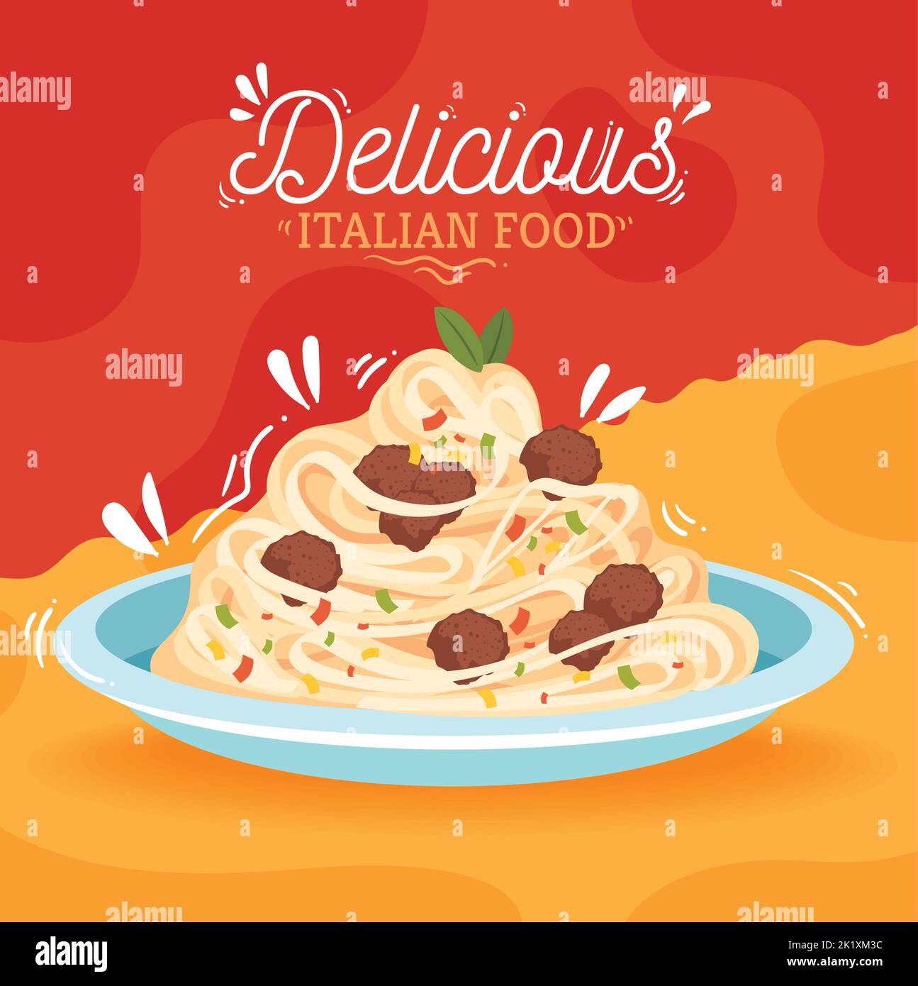 delicious italian food lettering Stock Vector Image & Art - Alamy