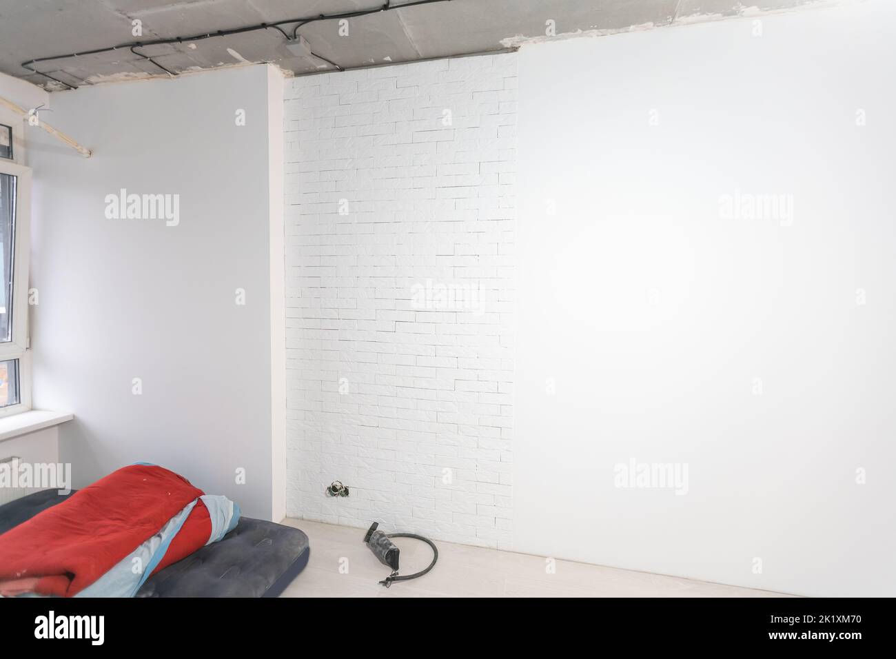 Interior renovation of a residential apartment using drywall without ...