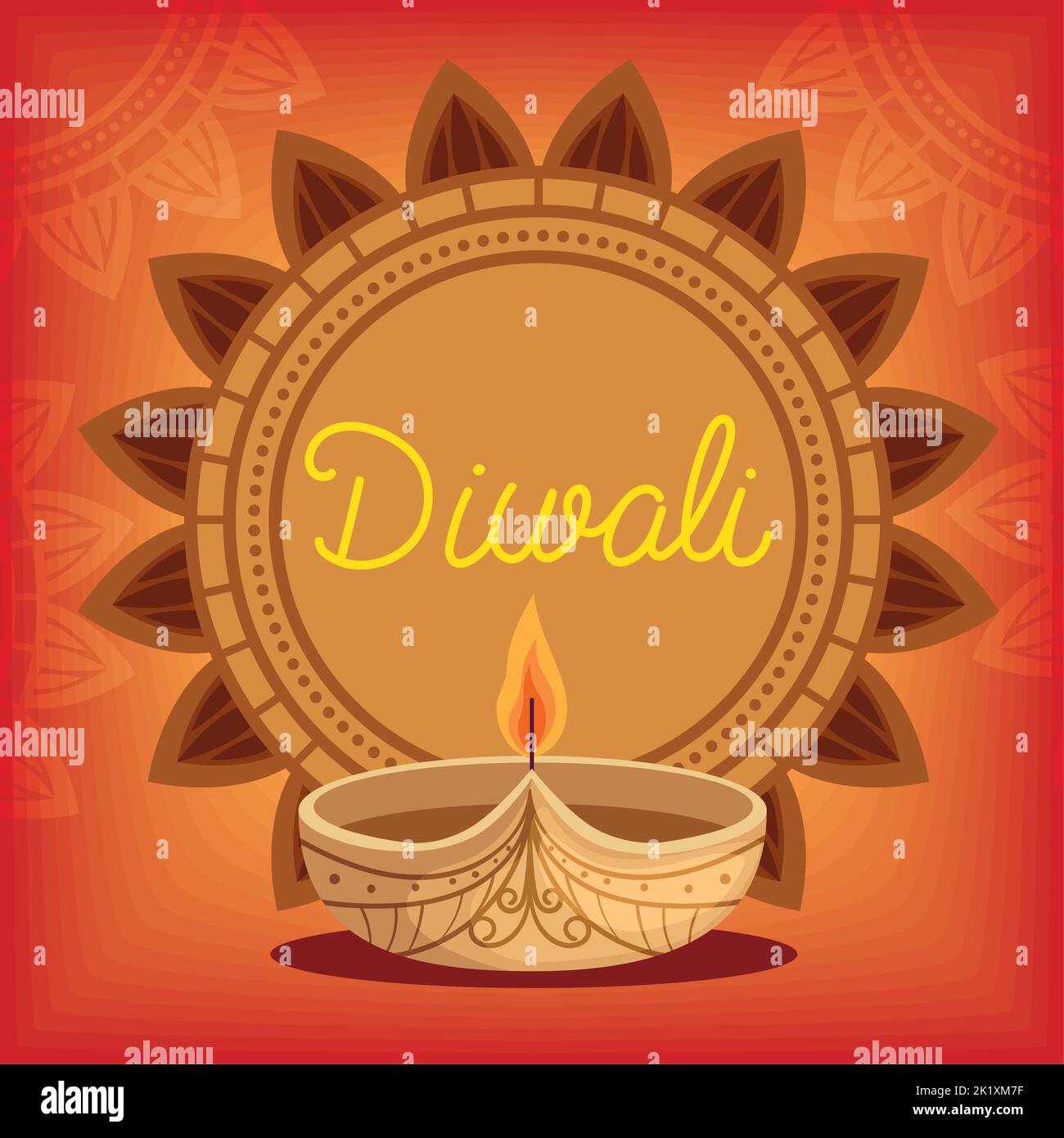 diwali lettering with candle Stock Vector Image & Art - Alamy