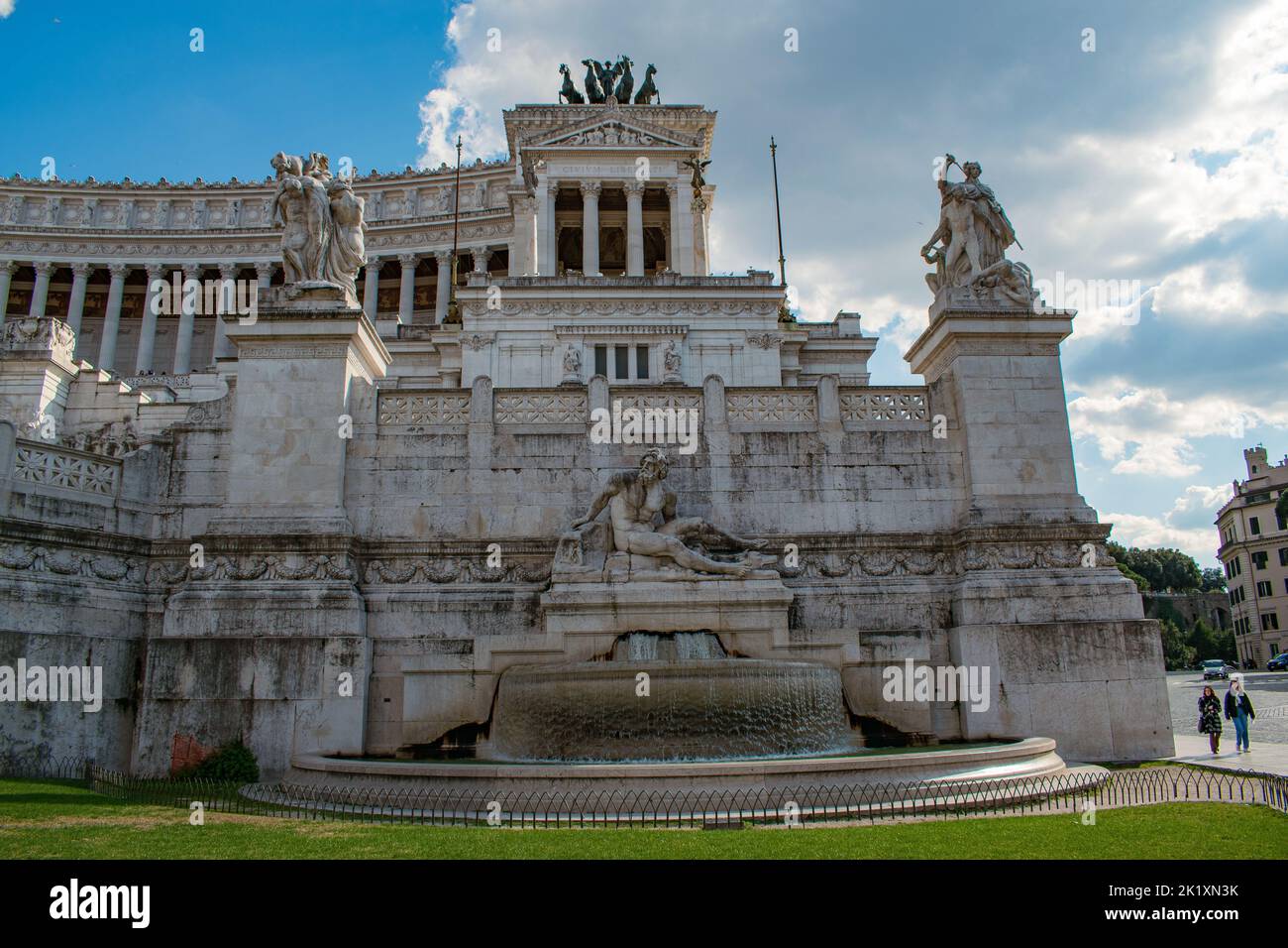 An aerial view of Victor Emmanuel II National Monument in Italy Stock ...
