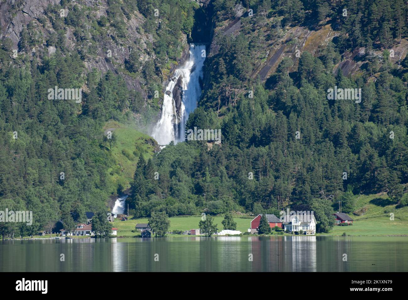 Wonderful landscapes in Norway. Vestland. Beautiful scenery of ...