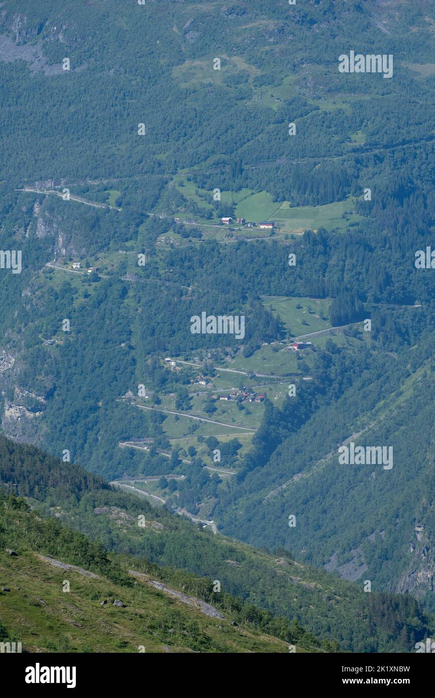 Wonderful landscapes in Norway. Vestland. Beautiful scenery of mountain ...