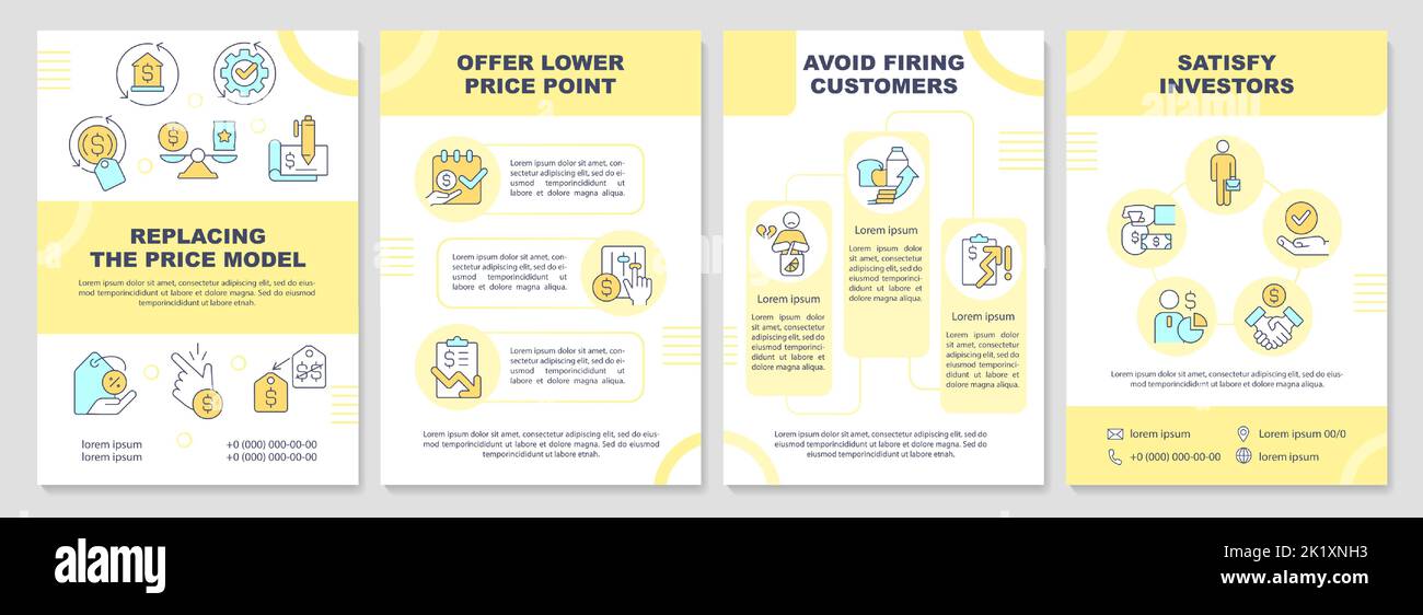 Price model yellow brochure template Stock Vector Image & Art - Alamy