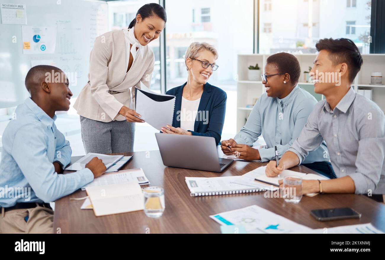 Business meeting, planning and strategy of company success teamwork ...