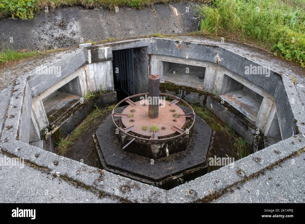 Bud, Norway - July 02, 2022: Ergan costal Fort was built by the Germans ...