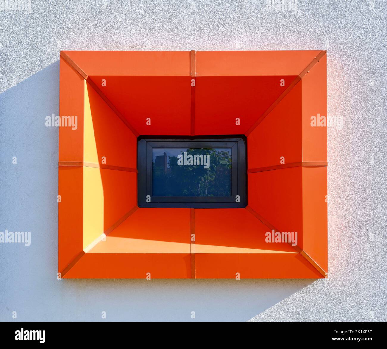 Orange window frame Stock Photo - Alamy