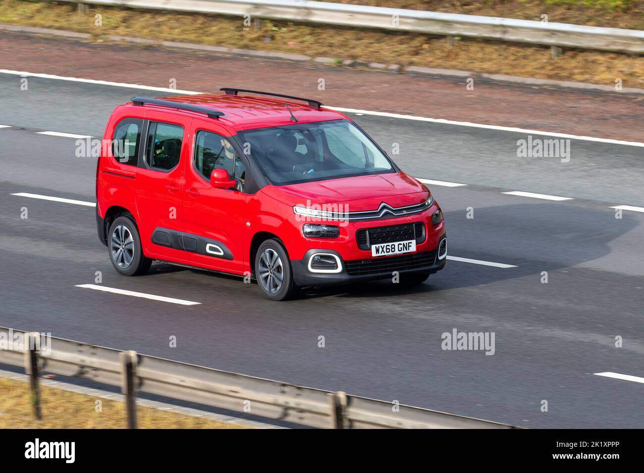 2019 Red CITROEN BERLINGO BLUEHDI FLAIR M 1500cc Diesel; travelling on ...