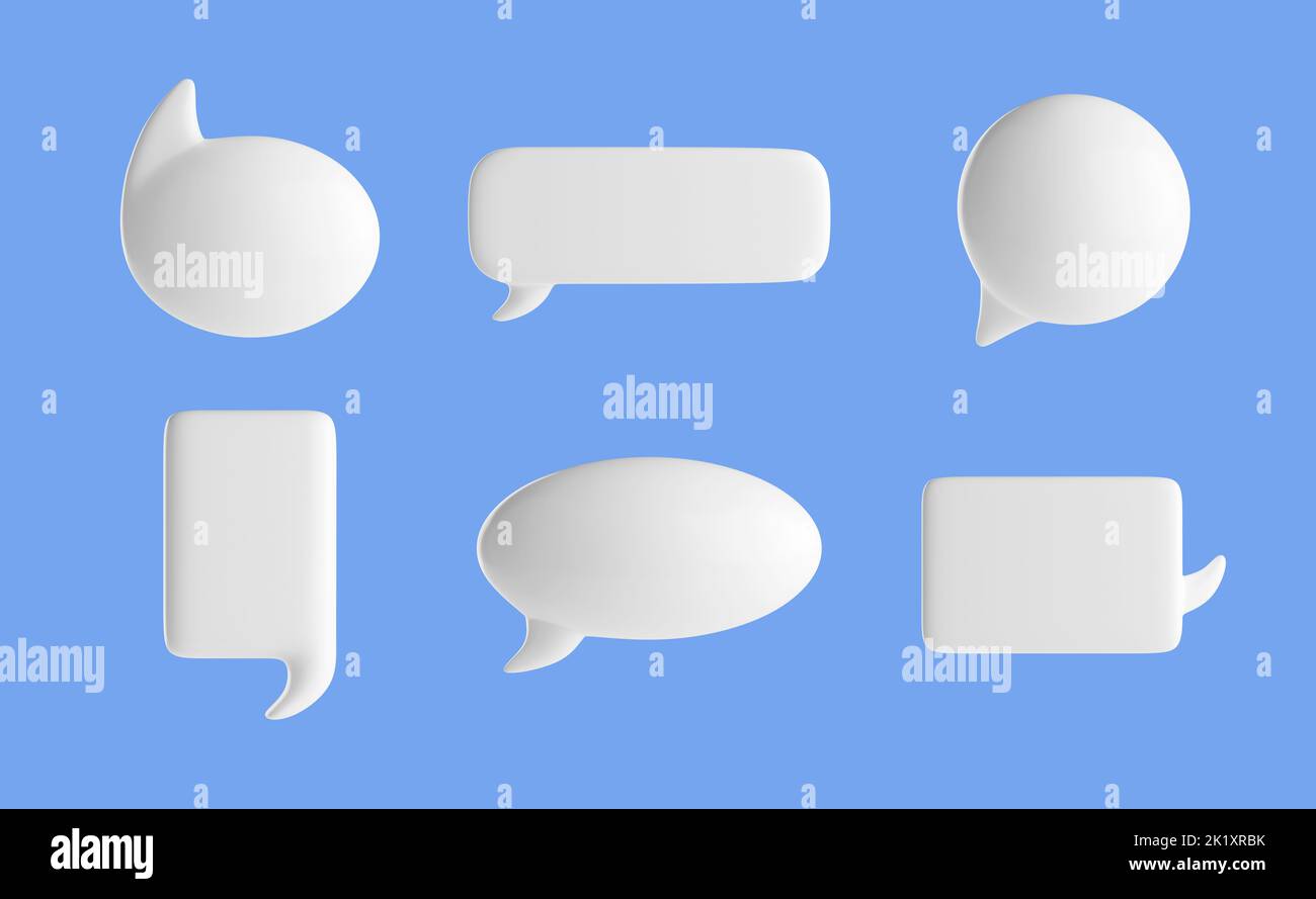 White speech bubbles, chat icons for text, message, dialog. Blank ... White speech bubbles, chat icons for text, message, dialog. Blank ...