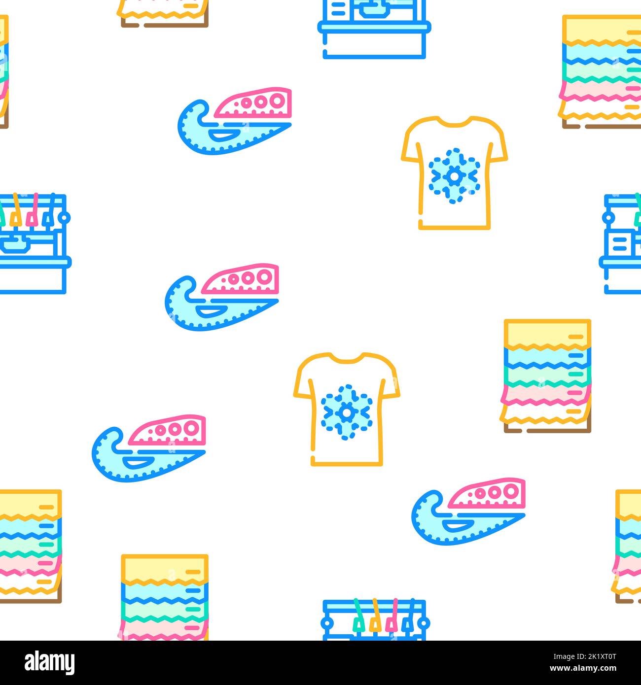 factory sewing sew machine vector seamless pattern Stock Vector Image ...