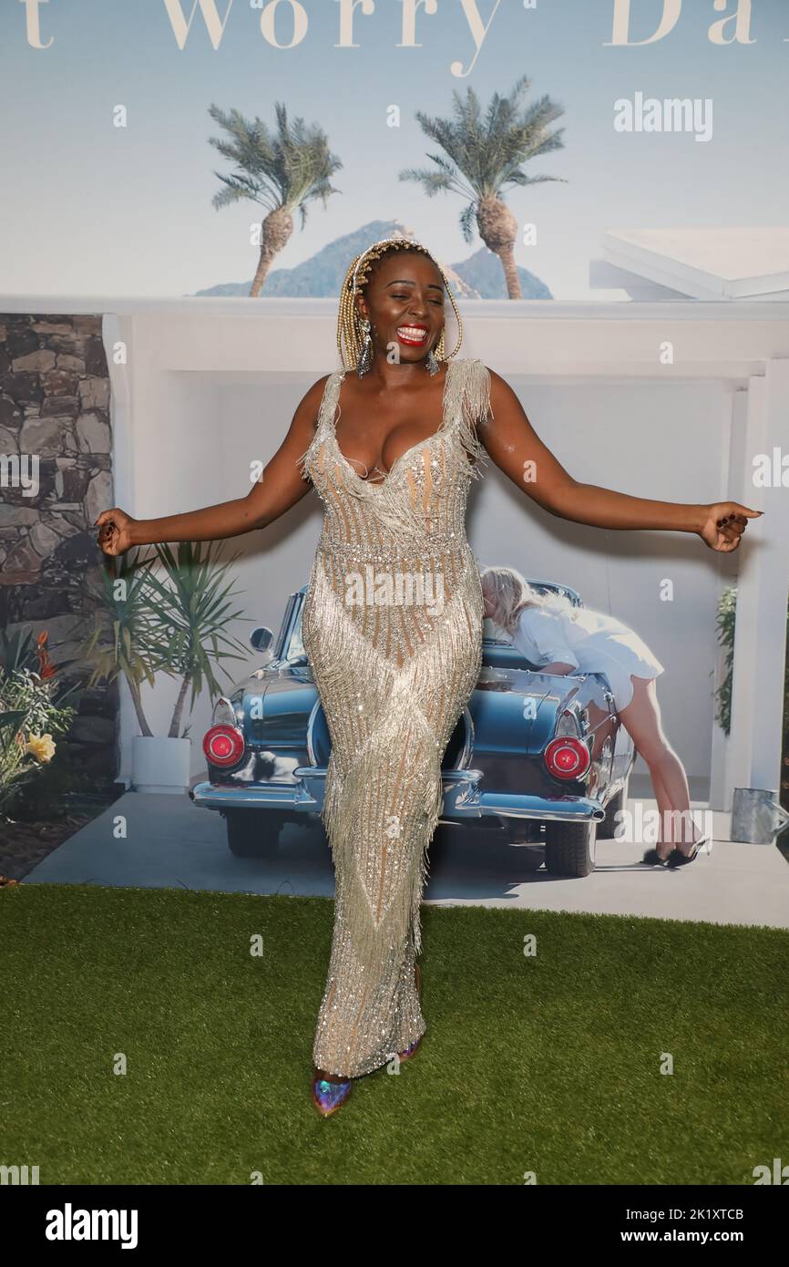 Sydney, Australia. 21st September 2022. Suzan Mutesi arrives on the red ...