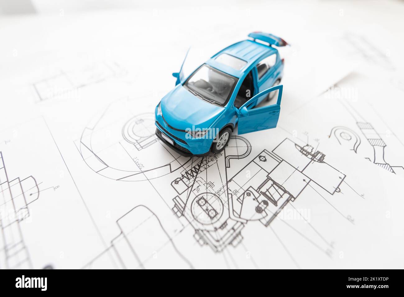 3d model car blueprint hi-res stock photography and images - Alamy