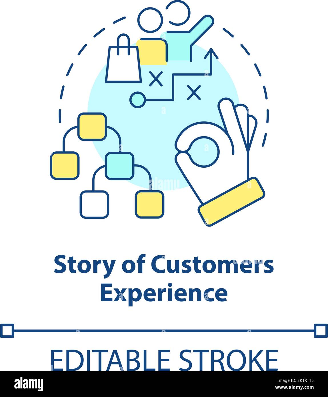 Story of customers experience concept icon Stock Vector Image & Art - Alamy