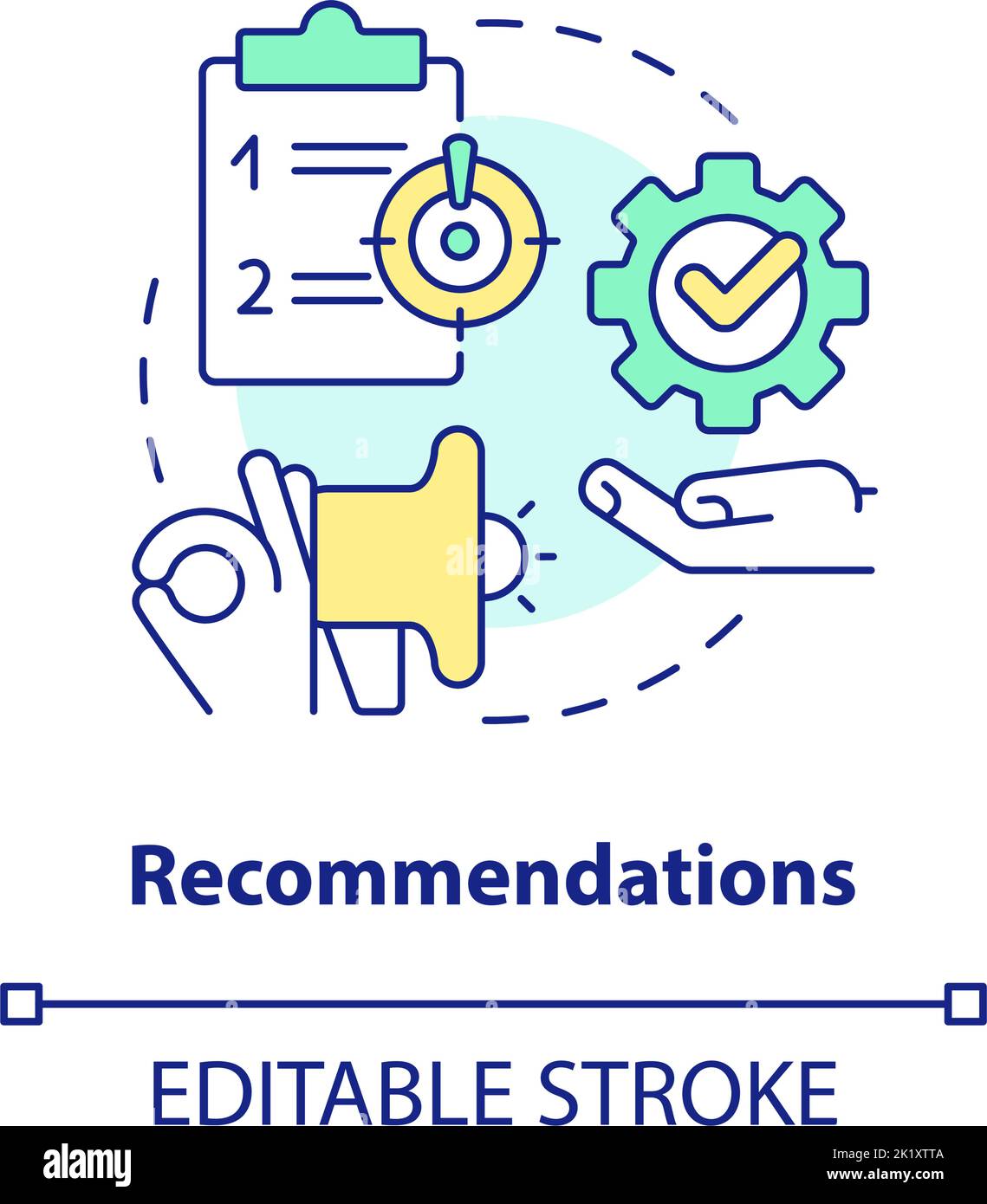 Recommendations Concept Icon Stock Vector Image Art Alamy