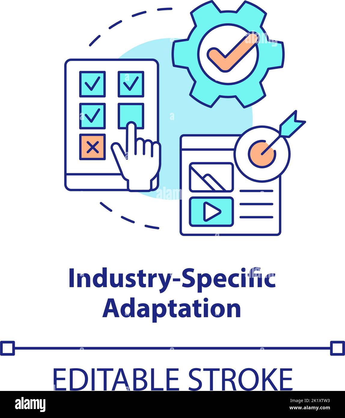 Industry specific adaptation concept icon Stock Vector Image & Art - Alamy