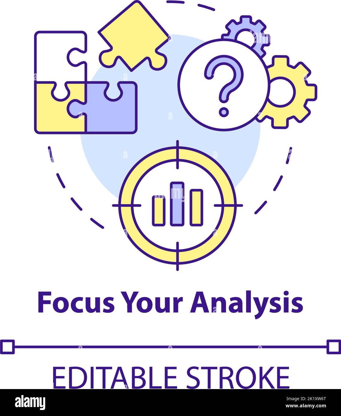 Focus your analysis concept icon Stock Vector Image & Art - Alamy