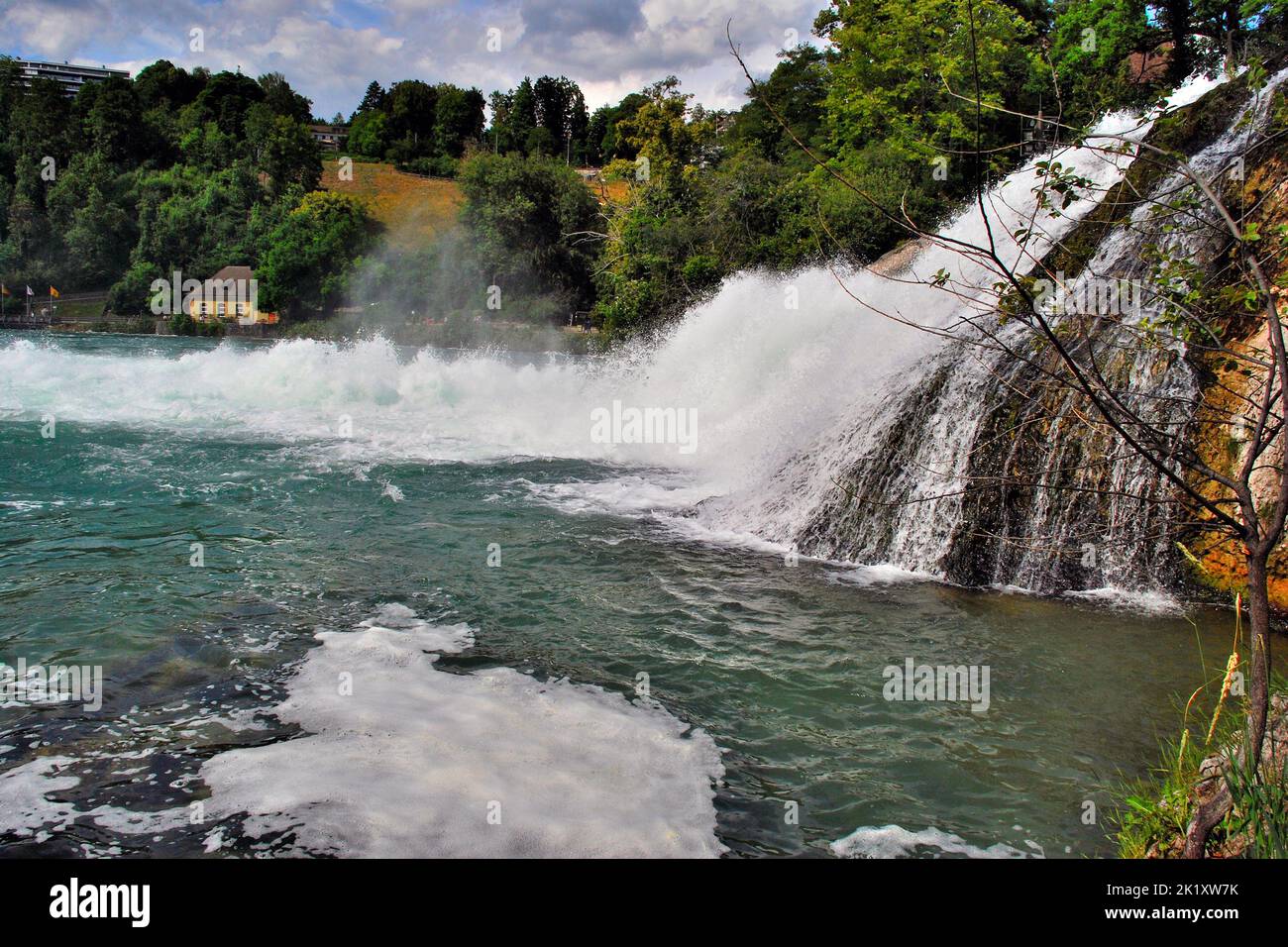 The Rhine Falls, is the largest waterfall in Switzerland, Europe Stock ...
