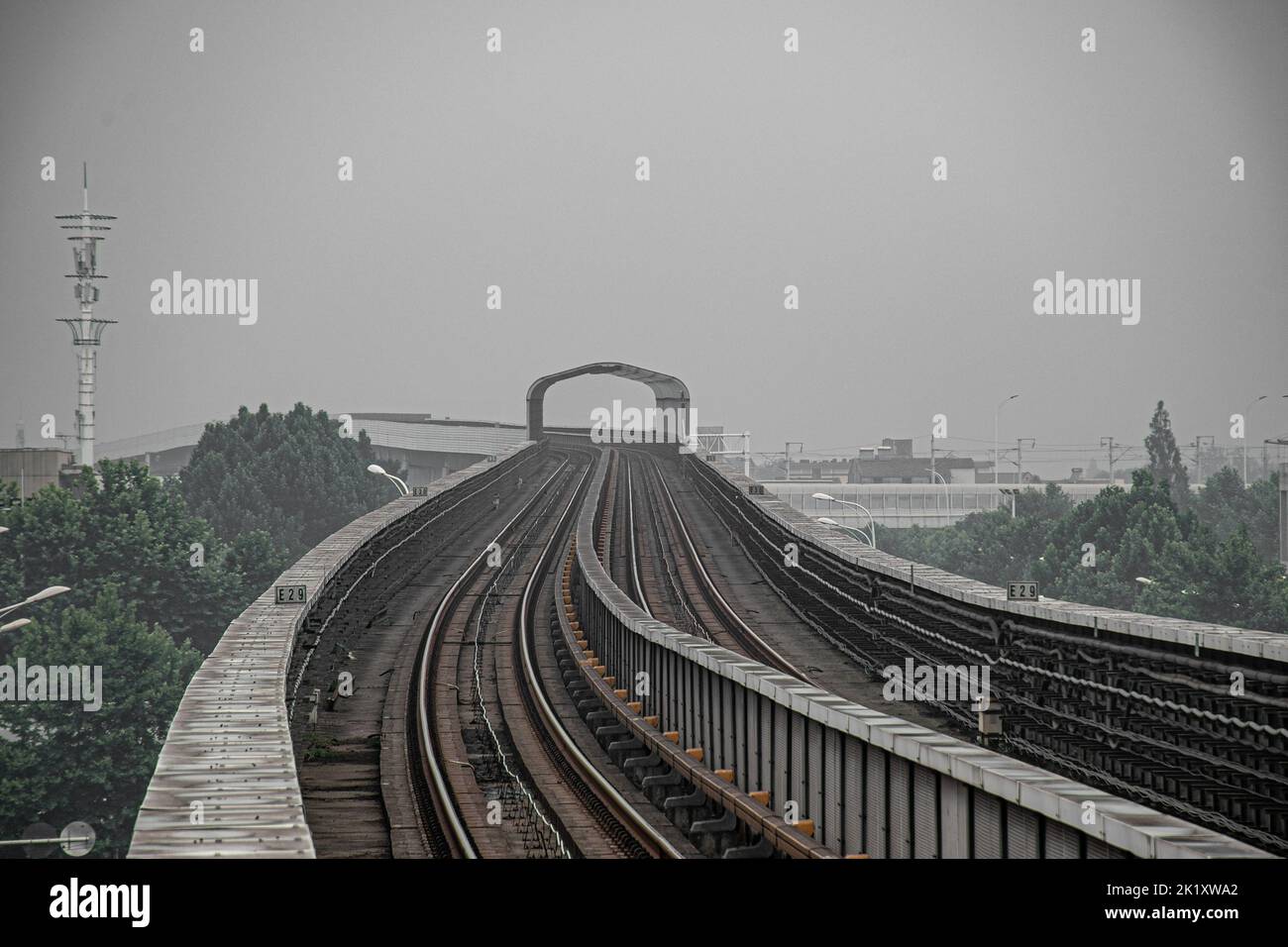 Double track railway line hi-res stock photography and images - Alamy