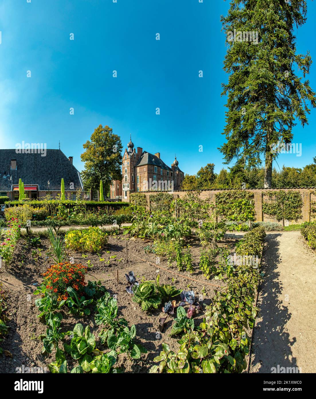 Botanical garden of Cannenburch castle Stock Photo - Alamy